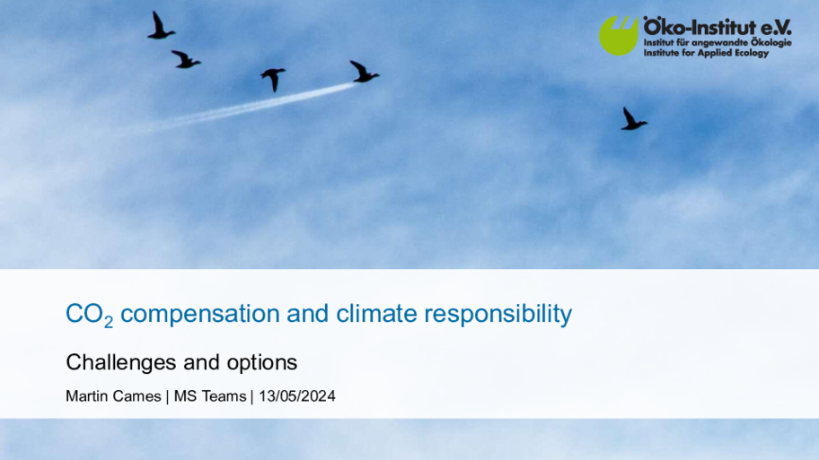 CO2 compensation and climate responsibility | oeko.de