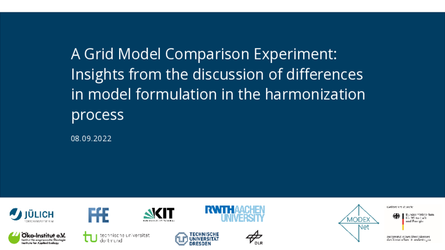 A Grid Model Comparison Experiment: Insights from the discussion of ...