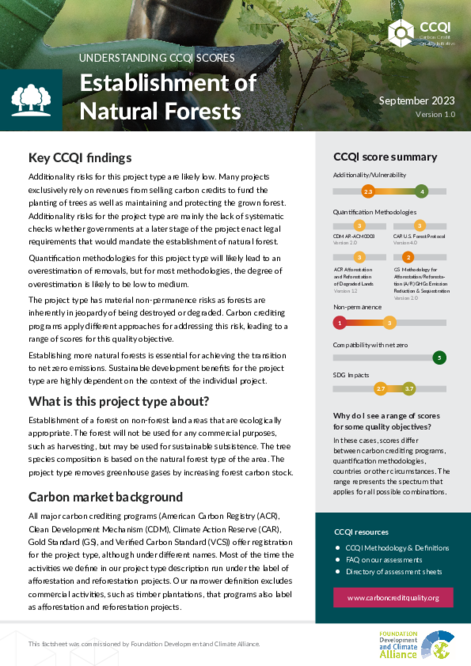 Factsheet Etablierung eines natürlichen Waldbestandes (Englische ...