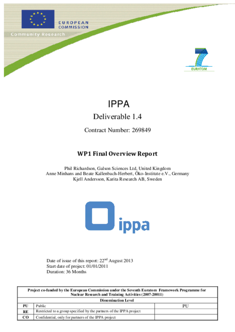 Implementing Public Participation Approaches in Radioactive Waste Disposal - Deliverable 1.4 ...