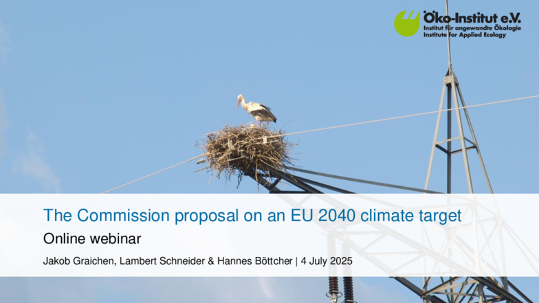 The Commission proposal on an EU 2040 climate target | oeko.de