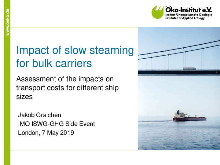 Impact of slow steaming for bulk carriers | oeko.de