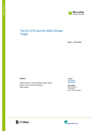 The EU ETS and the 2040 Climate Target | oeko.de