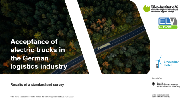 Acceptance of electric trucks in the German logistics industry | oeko.de
