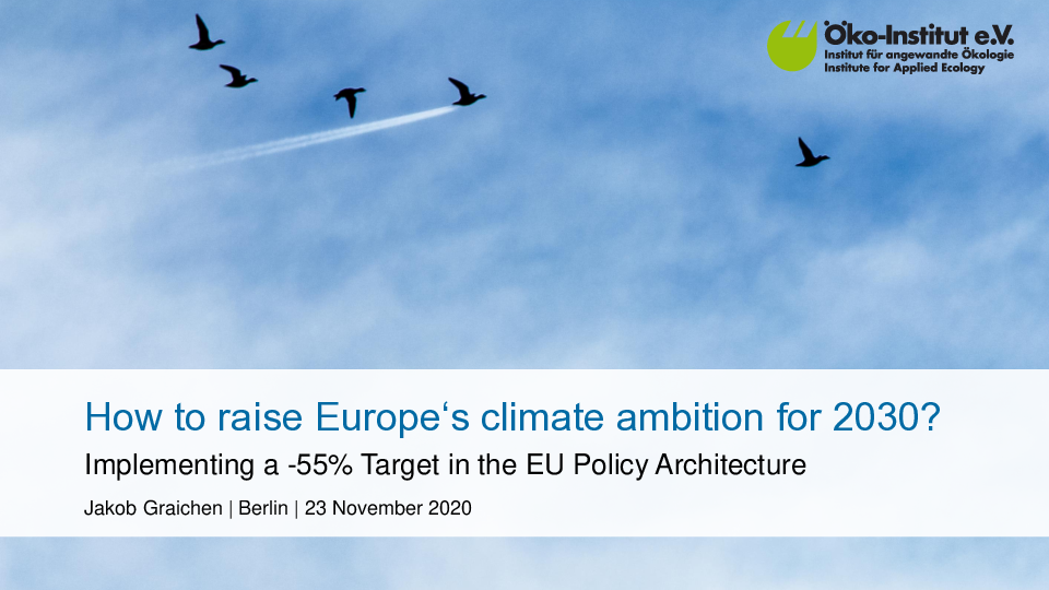 How to raise Europe‘s climate ambition for 2030? | oeko.de