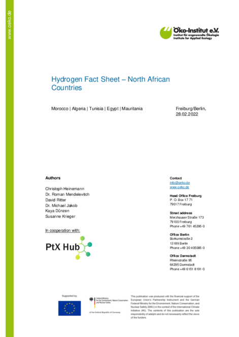 Hydrogen Fact Sheet – North African Countries | oeko.de