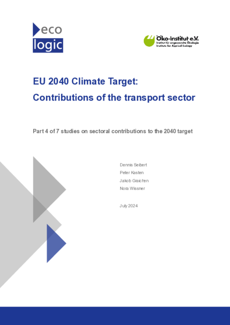 EU 2040 Climate Target: Contributions of the transport sector | oeko.de