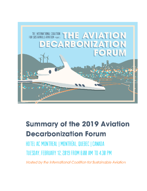 Summary of the 2019 Aviation Decarbonization Forum | oeko.de